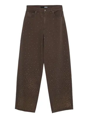 Remain Birger Christensen Rhinestone-embellished Wide-leg Jeans - Brown