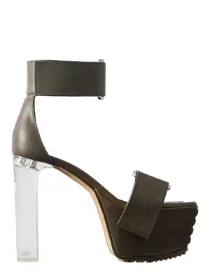 Rick Owens Leather Platform Sandals - Brown