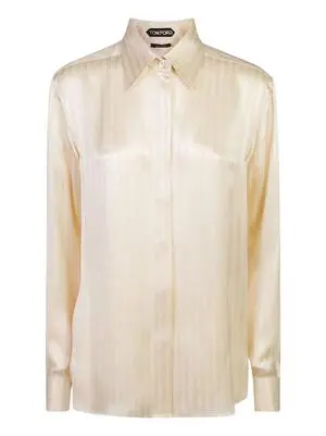 TOM FORD Striped Shirt - Neutrals