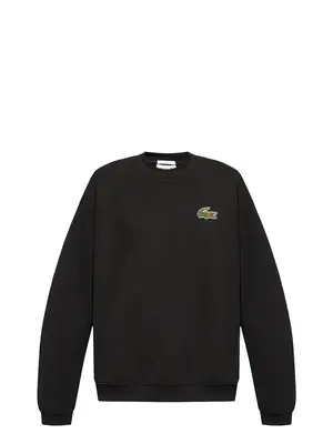 Lacoste Badge Fleece Sweatshirt - Black
