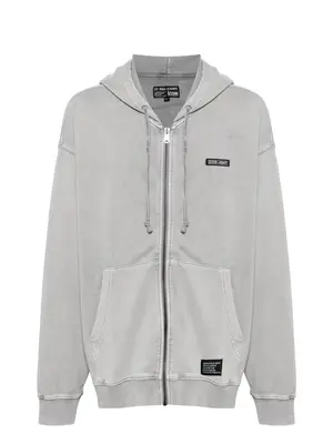 Izzue Logo-embroidered Hooded Jacket - Grey