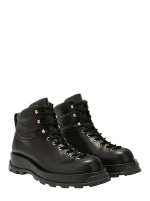 JIL SANDER Lace-up Ankle Boots - Black