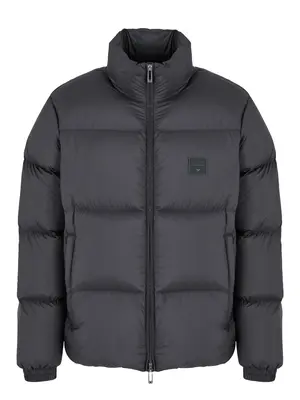 Emporio Armani Logo-patch Padded Jacket - Black