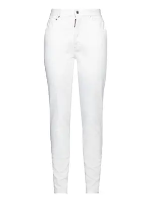 Dsquared2 Skinny Jeans With Zips At Hem - White