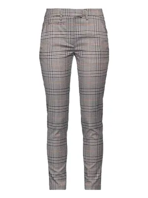 DONDUP Checked Tapered Trousers - Brown