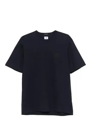 C.P. COMPANY Logo-stamp T-shirt - Blue