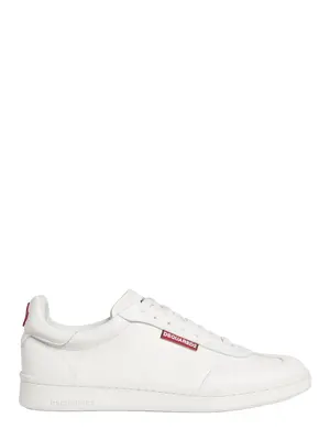 Dsquared2 Logo-tag Leather Sneakers - White