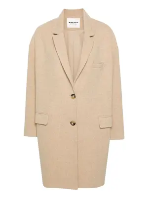 MARANT ETOILE Lewina Wool Coat - Neutrals