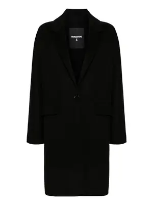 Patrizia Pepe Felted Mid-length Coat - Black