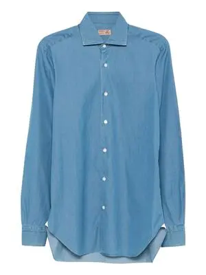 BARBA NAPOLI Denim Shirt - Blue