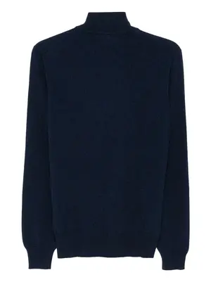 BARBA NAPOLI Lupo Zip Sweater - Blue