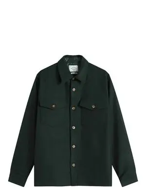 Portuguese Flannel Wool Field Overshirt Green