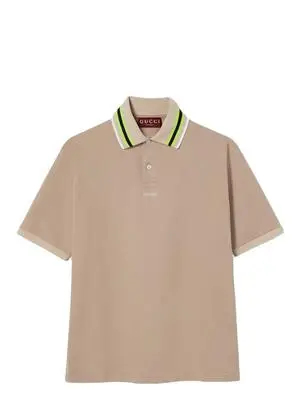 GUCCI Cotton Embroidery Polo Shirt