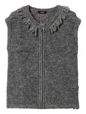 TWINSET Bouclé Gilet - Grey