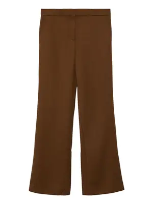 Tory Burch Wool Twill Trousers - Brown