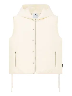 COURREGES Hooded Padded Gilet - Neutrals