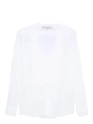 JW Anderson Pintuck Bib Shirt - White