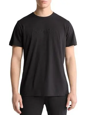 Calvin Klein Embroidered Logo Tee - Black