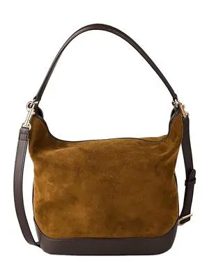 Sandro Tangoso Shoulder Bucket Bag - Camel