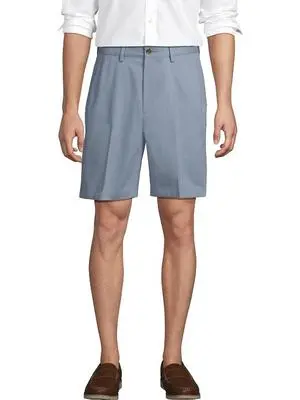 LANDS' END Comfort Waist 9" No Iron Chino Shorts - Faded Glacier