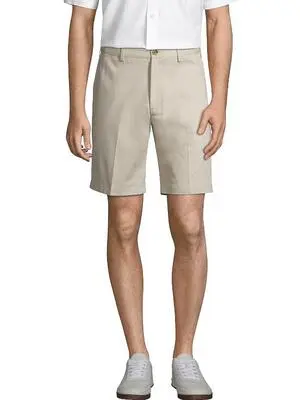 LANDS' END Comfort Waist 9" No Iron Chino Shorts - Light Stone