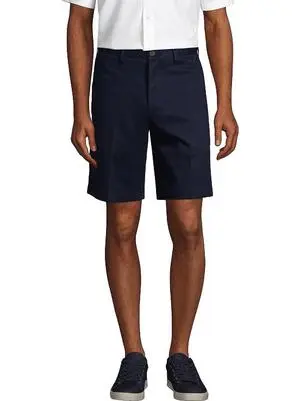 LANDS' END Comfort Waist 9" No Iron Chino Shorts - Radiant Navy