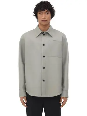 BOTTEGA  VENETA Bonded Leather Shirt - Seal