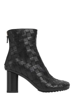 BOTTEGA  VENETA Intrecciato Ankle Boots - Black