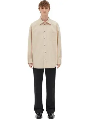 BOTTEGA  VENETA Cotton Poplin Shirt - Beige