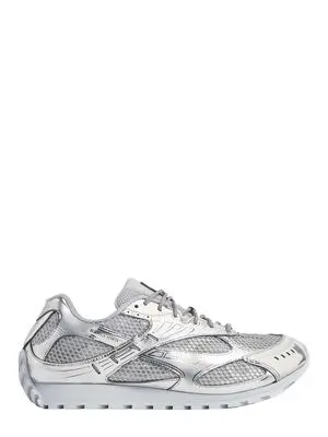 BOTTEGA  VENETA Orbit Lace-up Sneakers - Silver