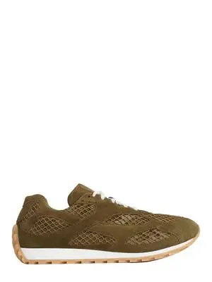 BOTTEGA  VENETA Orbit Lace-up Sneakers - Olive Oil