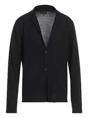 Emporio Armani Virgin Wool Cardigan - Black