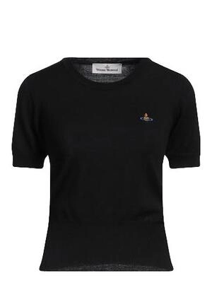 VIVIENNE WESTWOOD Virgin Wool Short-sleeve Sweater - Black