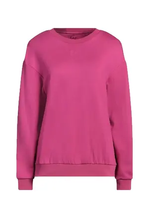 EA7 Sweatshirt In Viscose Blend With Logo Appliqué Magenta