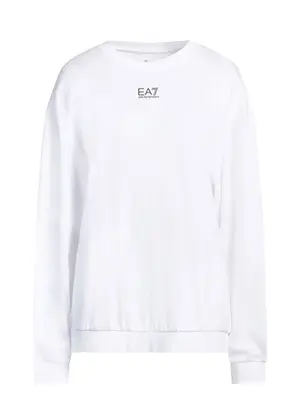 EA7 Sweatshirt In Viscose Blend With Logo Appliqué White