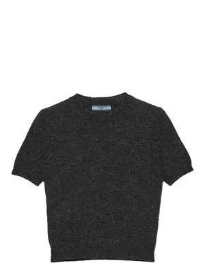 Prada Short-sleeved Cashmere Sweater - Slate Gray