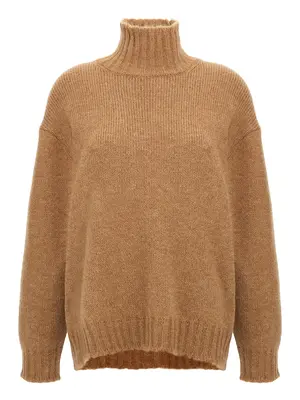 JIL SANDER High Neck Sweater - Beige