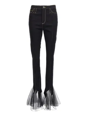 NENSI DOJAKA Tulle Jeans - Black