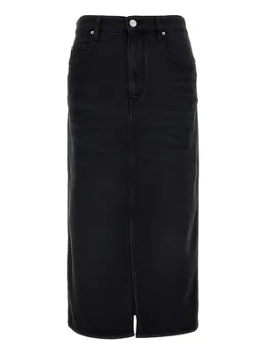 Isabel Marant Tilauria Denim Skirt - Black