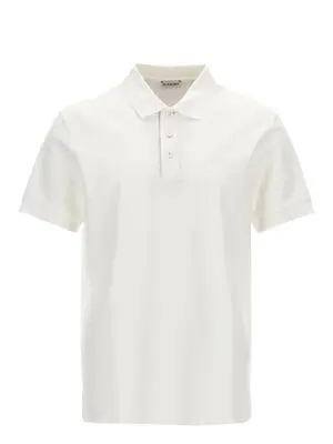 Burberry Logo Embroidery Polo Shirt - White