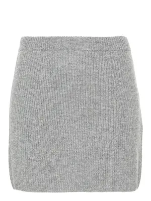 Sportmax Wool-cashmere Knit Skirt - Grey