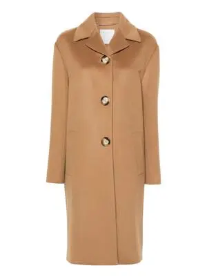 Sportmax Virgin Wool Midi Coat - Camel