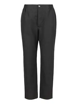 Gucci Label Cotton Poplin Trousers - Medium Grey