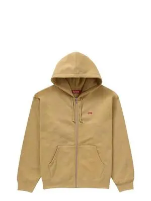 Supreme Small Box Zip Up Hooded Sweatshirt - Dark Tan
