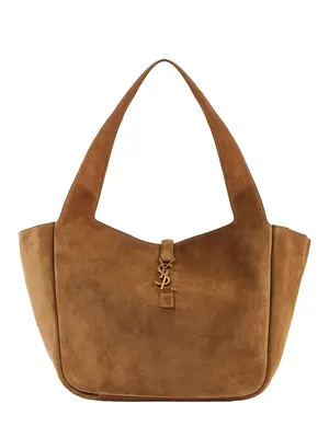Saint Laurent Le 5 À 7 Bea Suede Tote Bag Brown