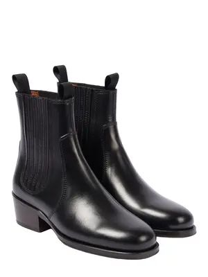 LEMAIRE Leather Chelsea Boots - Black