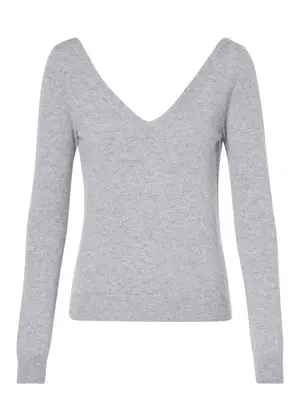 Saint Laurent Cashmere V-neck Sweater - Grey