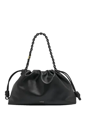 Loewe Loewe Flamenco Large Napa Lambskin Shoulder Bag Black