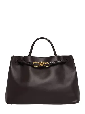 Bottega Veneta Andiamo Medium Leather Shoulder Bag - Fondant