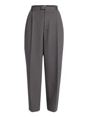 Bottega Veneta Tapered Wool Stretch Tricotine Trousers - Graphite